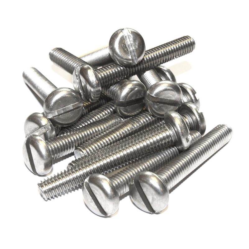 M3 Stainless Steel Machine Screws, Slotted Pan Head Bolts M3*8mm 100pcs ...
