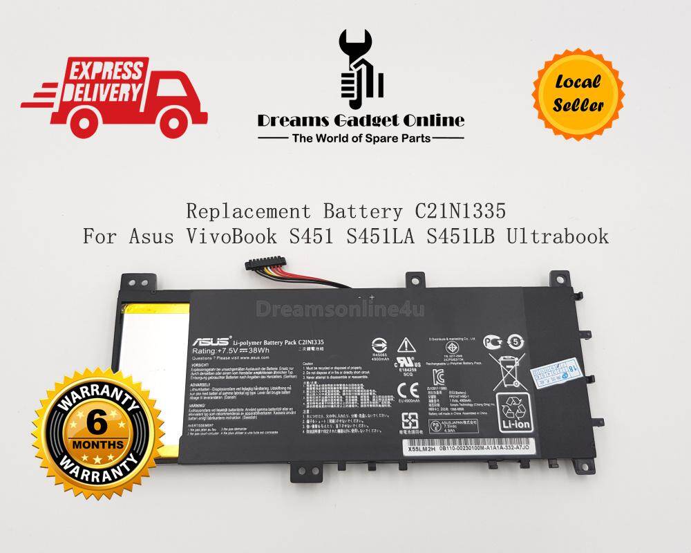 Battery ASUS C21N1335 VIVOBOOK S451 Series 6 38wh Genuine | Lazada