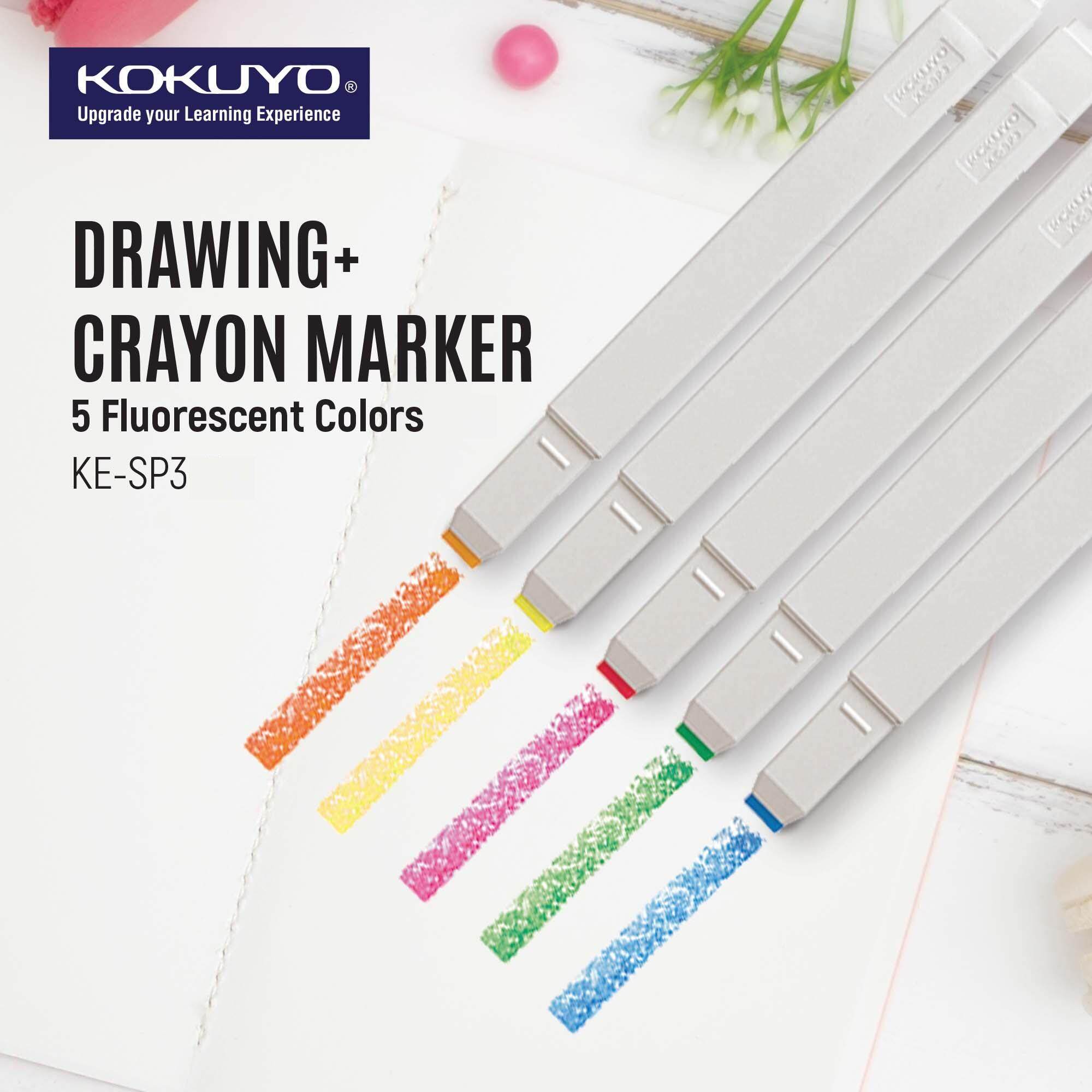 KOKUYO DRAWING+ CRAYON MARKER FLUORESCENT - REFILLABLE | Lazada