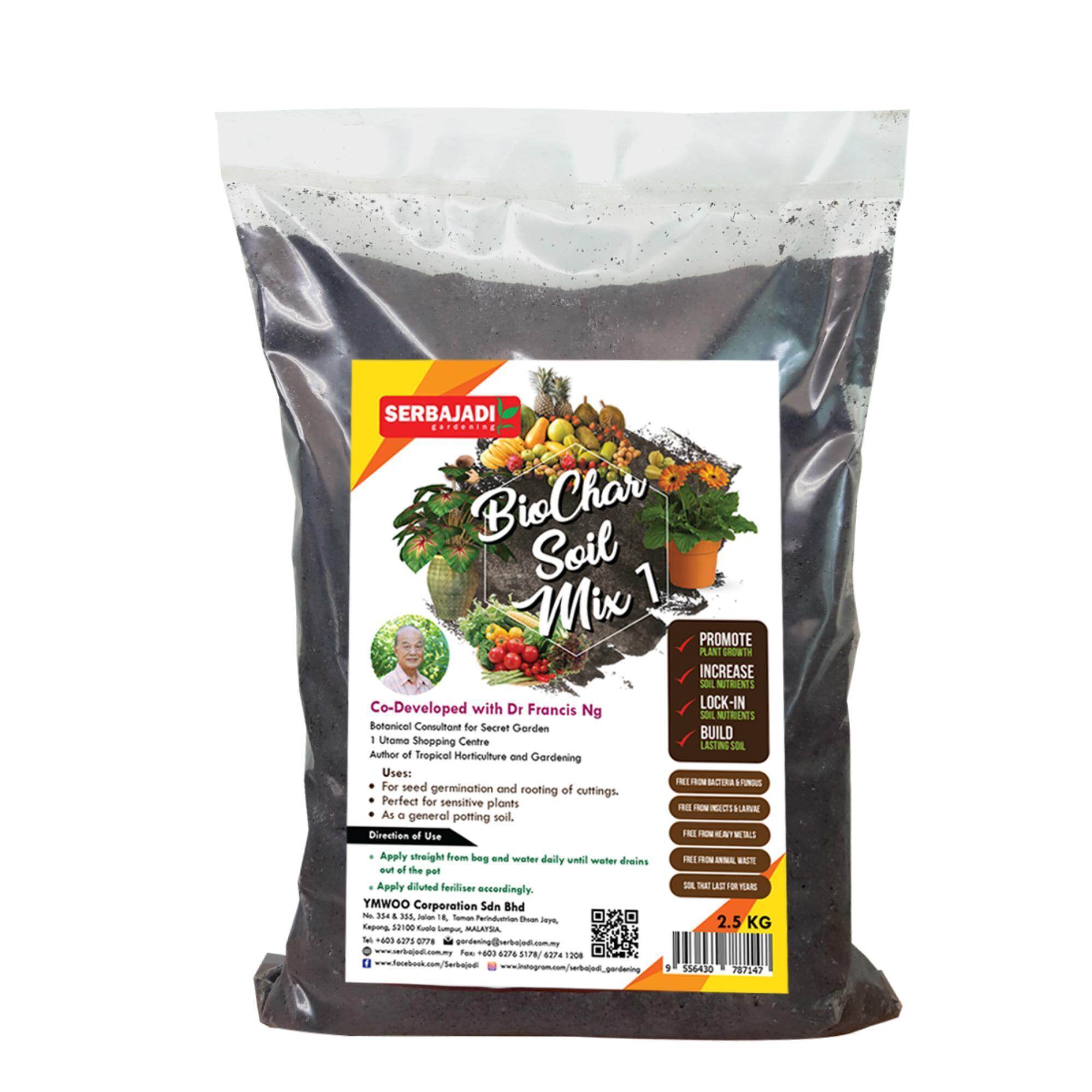 Serbajadi BioChar Soil Mix 1 2.5kg | Lazada