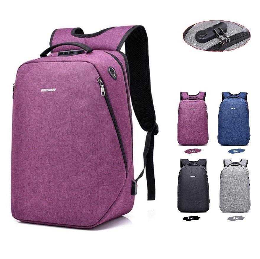 Anti Theft Business School Travel Laptop Backpack With USB Charging ...