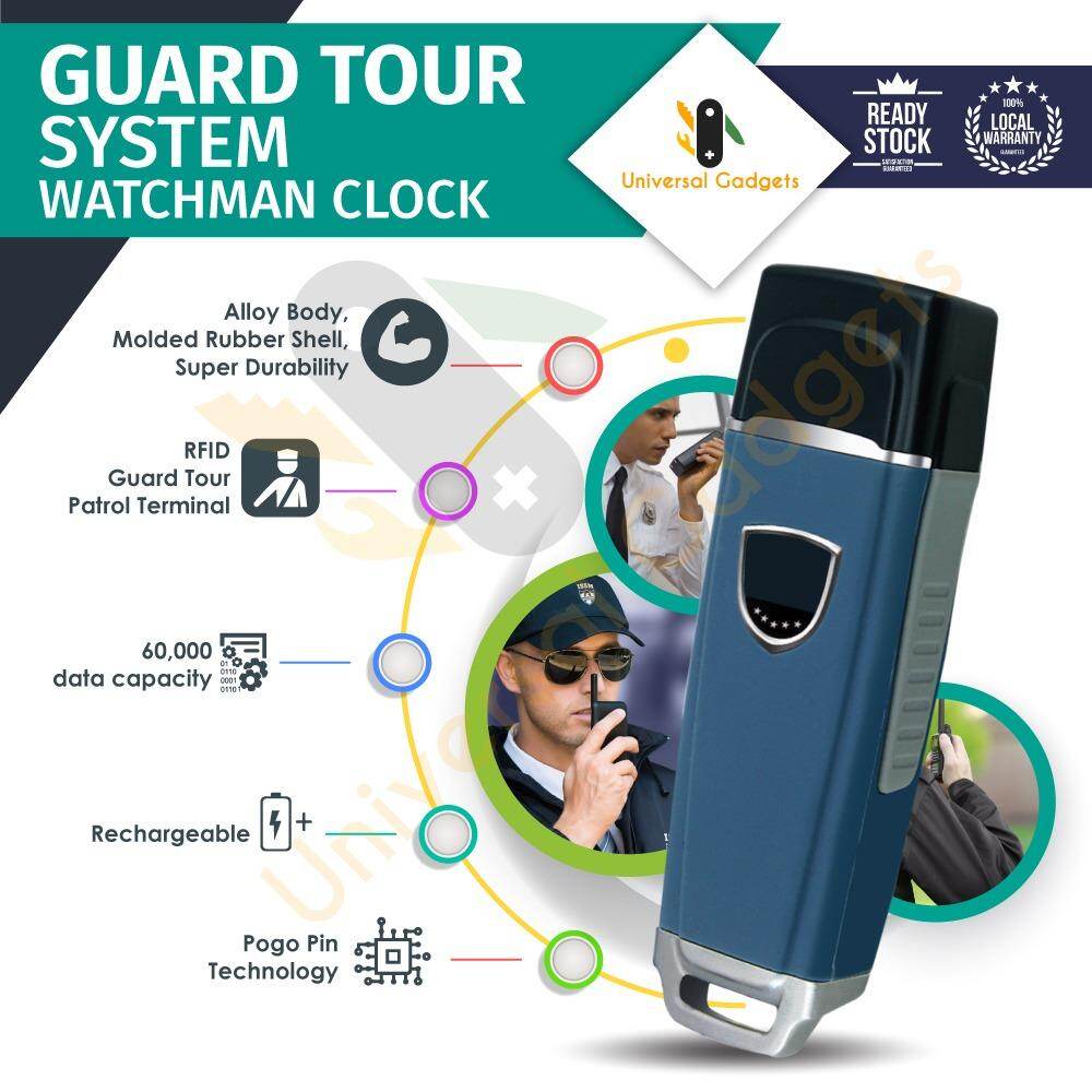 Universal Gadgets Waterproof RFID Guard Tour System Watchman Clock | Lazada