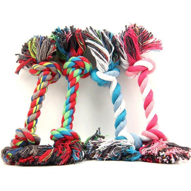 FASHION Pet Dog Toys Colorful Double Knot Toy For Small Large Dogs Dog ...