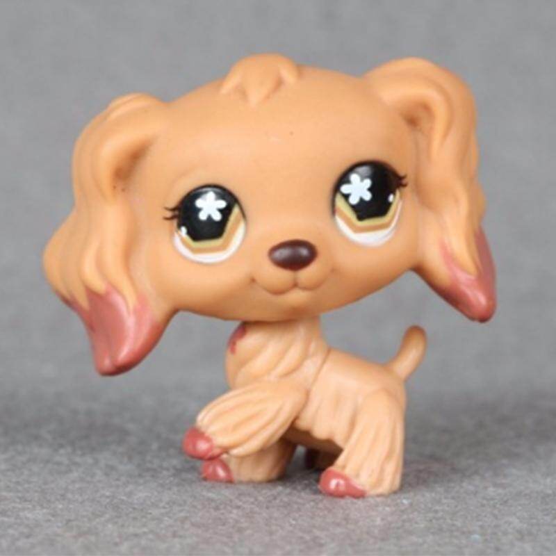 สัตว์เลี้ยงใหม่ของแท้ LPS #716 สีน้ำตาล Cocker Spaniel ตาดอกไม้สุนัขของ ...