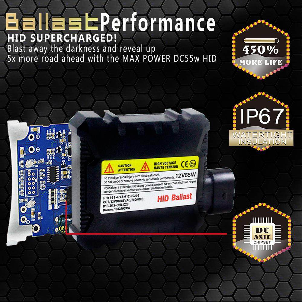 KM 4300K HID ชุด 2 ชิ้น/เซ็ต 55W 9006 HID หลอดไฟหน้า Xenon Conversion ...