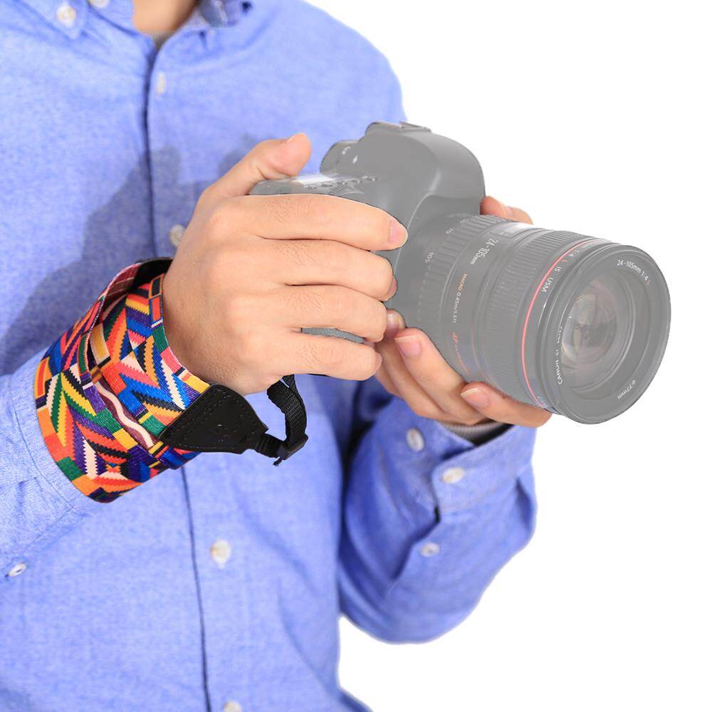 Retro Style Double Cotton Yard Colorful Pattern Shoulder Neck Strap ...