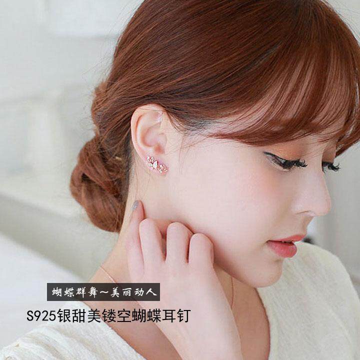 ใหม่เอกลักษณ์สาธารณรัฐเกาหลีเครื่องประดับหูมีมาดอ่อนหวานเครื่องประดับหู S925 เงินบริสุทธิ์เข็มหู ...