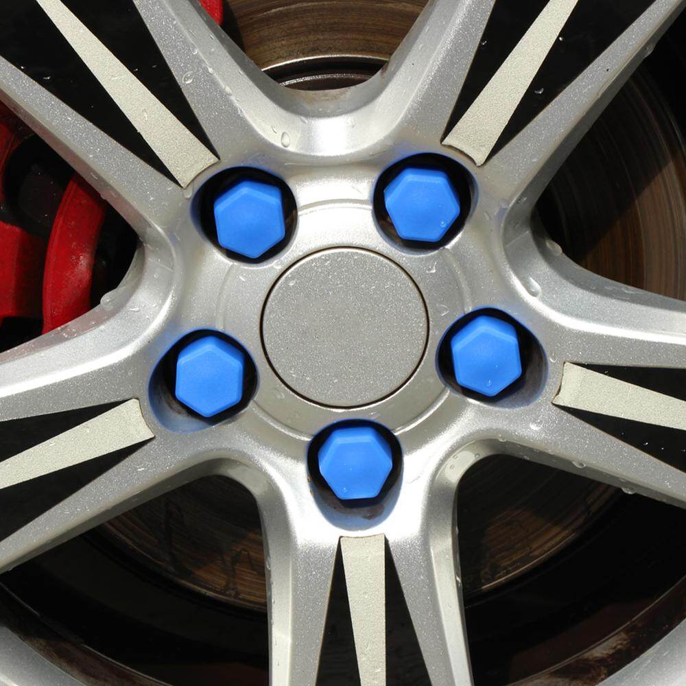 19mm Silica Gel Wheel Nuts Covers Protective Car Accessories Caps Hub ...