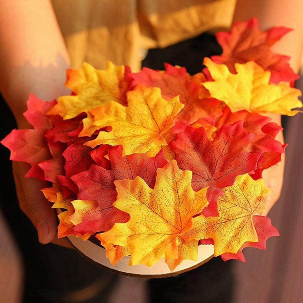 LTPlaza 200/300/400Pcs Maple Leaves Decor Artificial Maple Leaves ...