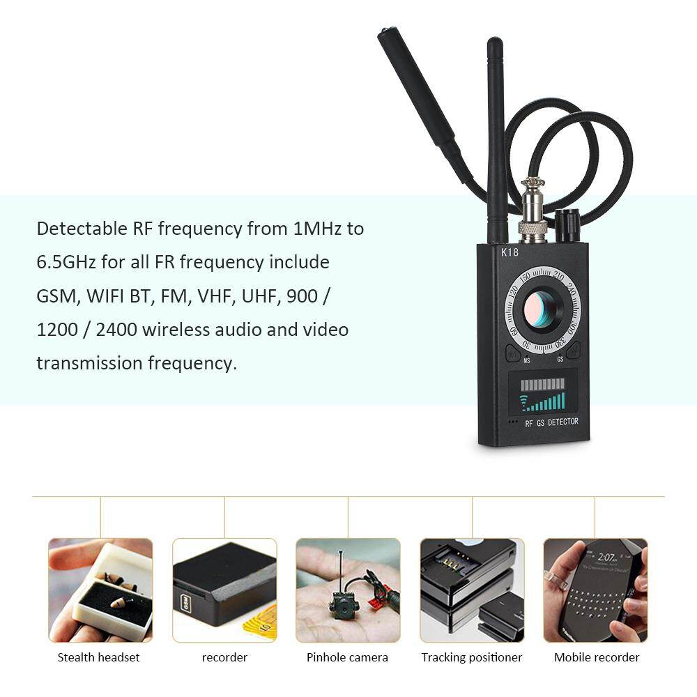 Anti-spy Detector K18 Camera GSM Audio Bug Finder GPS Signal Lens RF ...