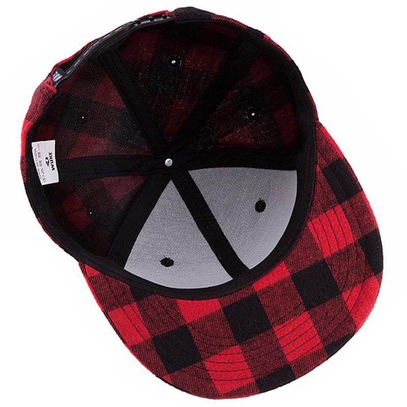 WuKe Plaid Snapback Hip Hop Cap Baseball Skateboard Hip Hop Cap Men ...