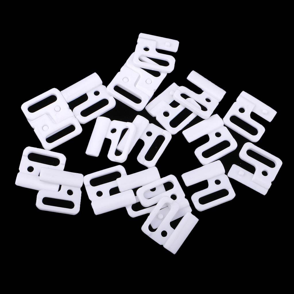 MagiDeal 20 Pairs Plastic Bikini Clips Snap Hooks Bra Strap Swimwear ...