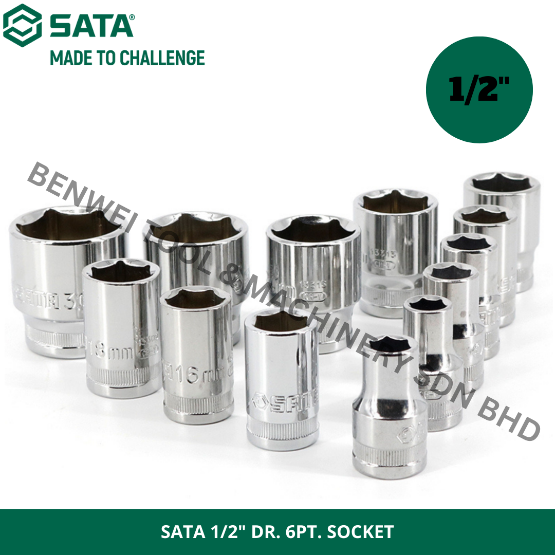 SATA 1/2" DR. 6PT. SOCKET / STANDARD SIZE 6PT SOCKET BOX | Lazada