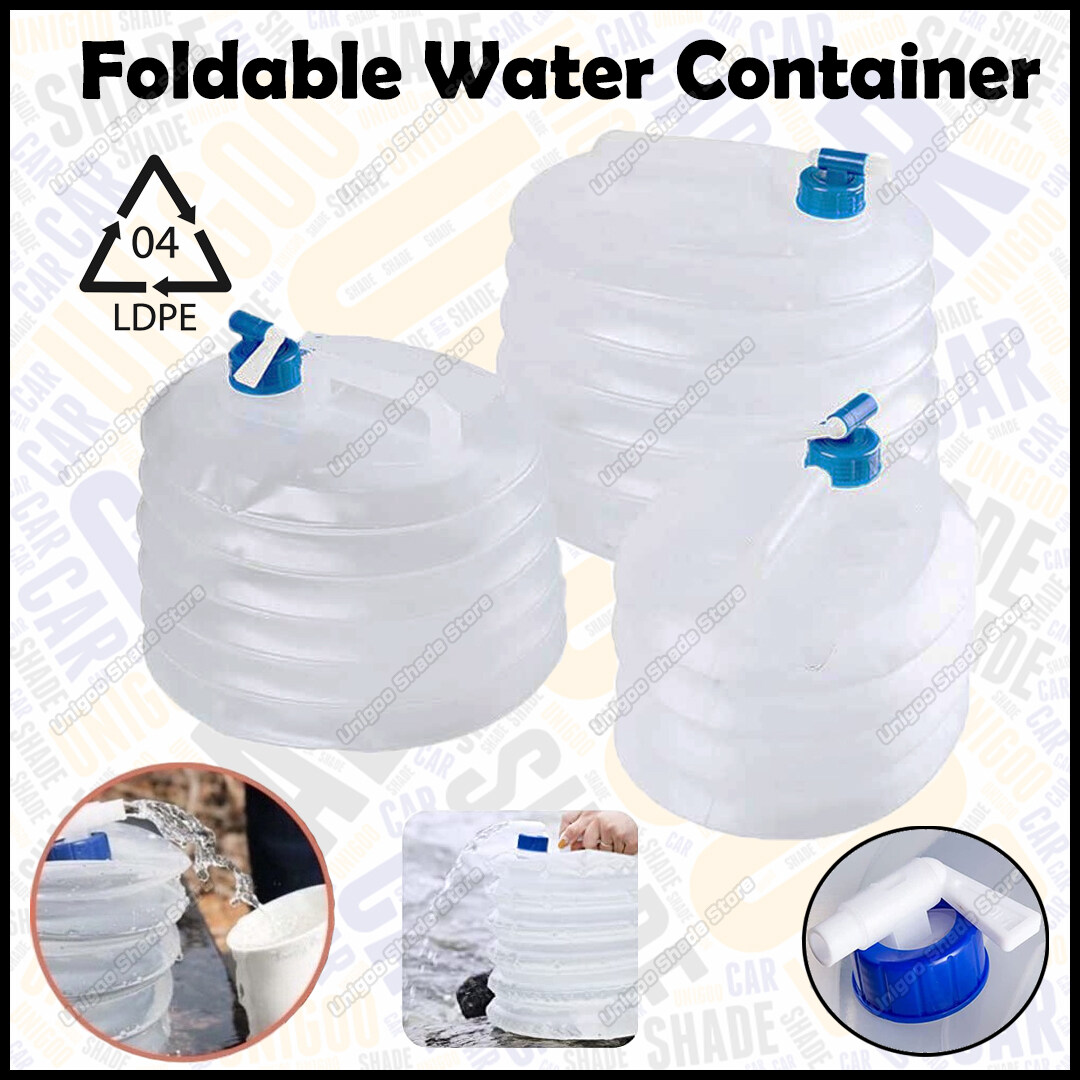 Foldable Water Container Outdoor Camping Cooking Collapsible Water Bucket Tong Air Boleh Lipat ...