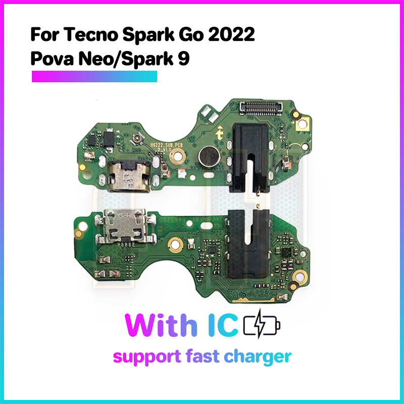 USB Charging charger port board for Tecno Spark Go 2022 9 Pova Neo KG5 ...