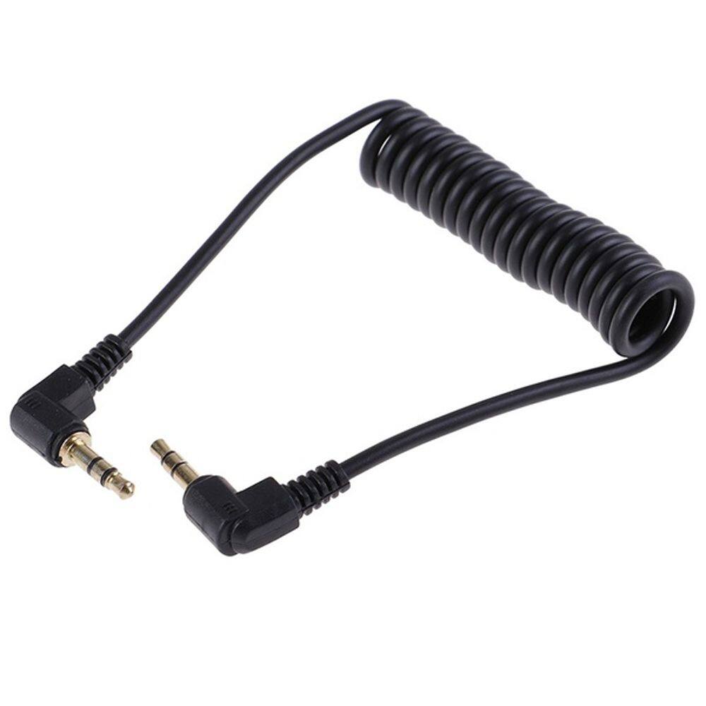 PYPE Black For Car Right Angle Spring Coiled Wire สายสัญญาณเสียง Aux ...