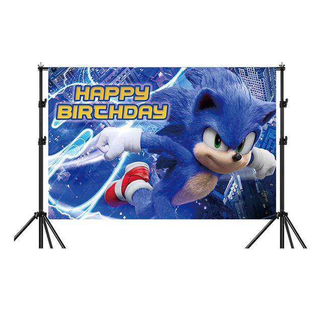 {hot} Cartoon Running Speed Hero Blue Sonic Backdrop Photography Light ...