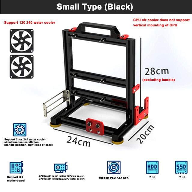 MOD Desktop PC Cabinet ITX MATX ATX EATX PC Case Open Frame,Water ...