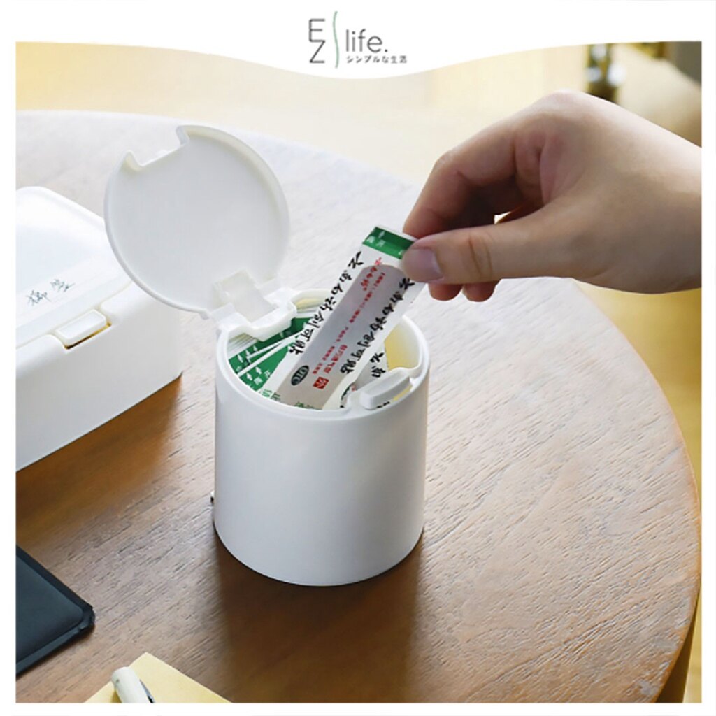 Cotton Pad Storage Cotton Swab Storage Japan Style Flip Open Cover ...