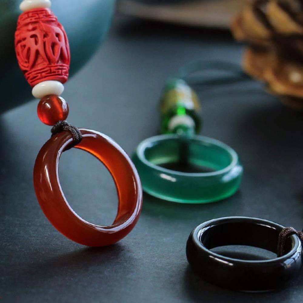 ZIAAN ถักเปียมือข้อมือพวงกุญแจอุปกรณ์เสริมโทรศัพท์มือถือแขวนเชือกสาย ...