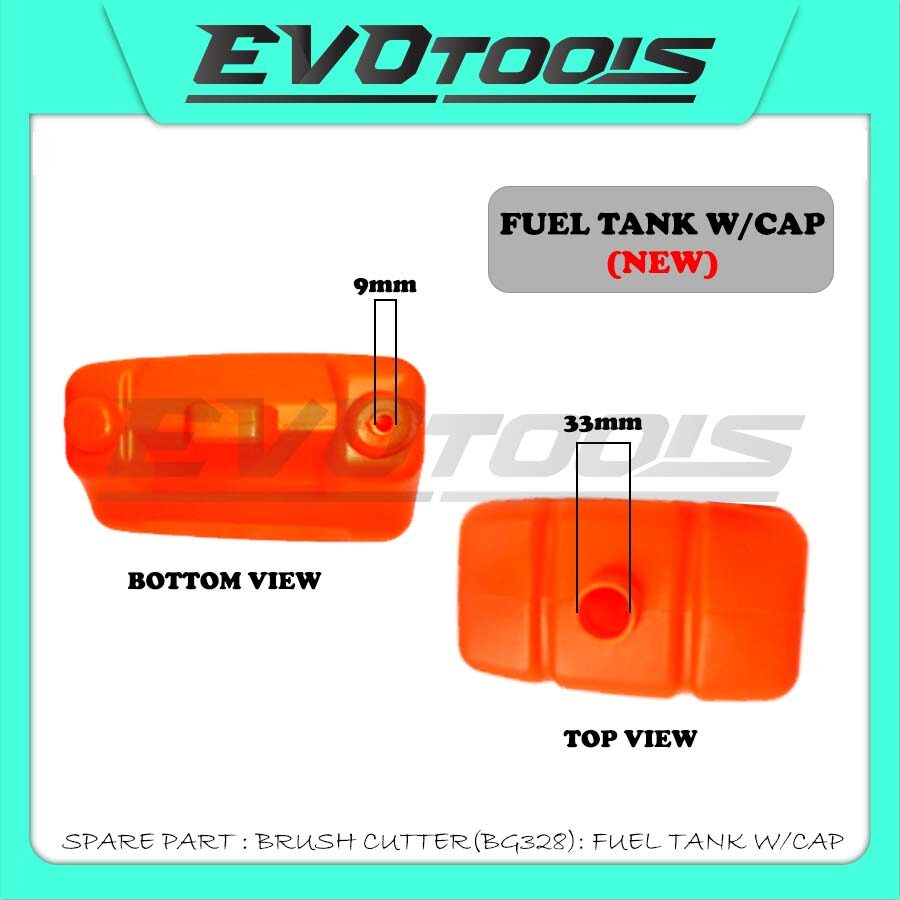 SPARE PART (BG328) : FUEL TANK WITH FUEL CAP MESIN RUMPUT/TANGKI MINYAK ...