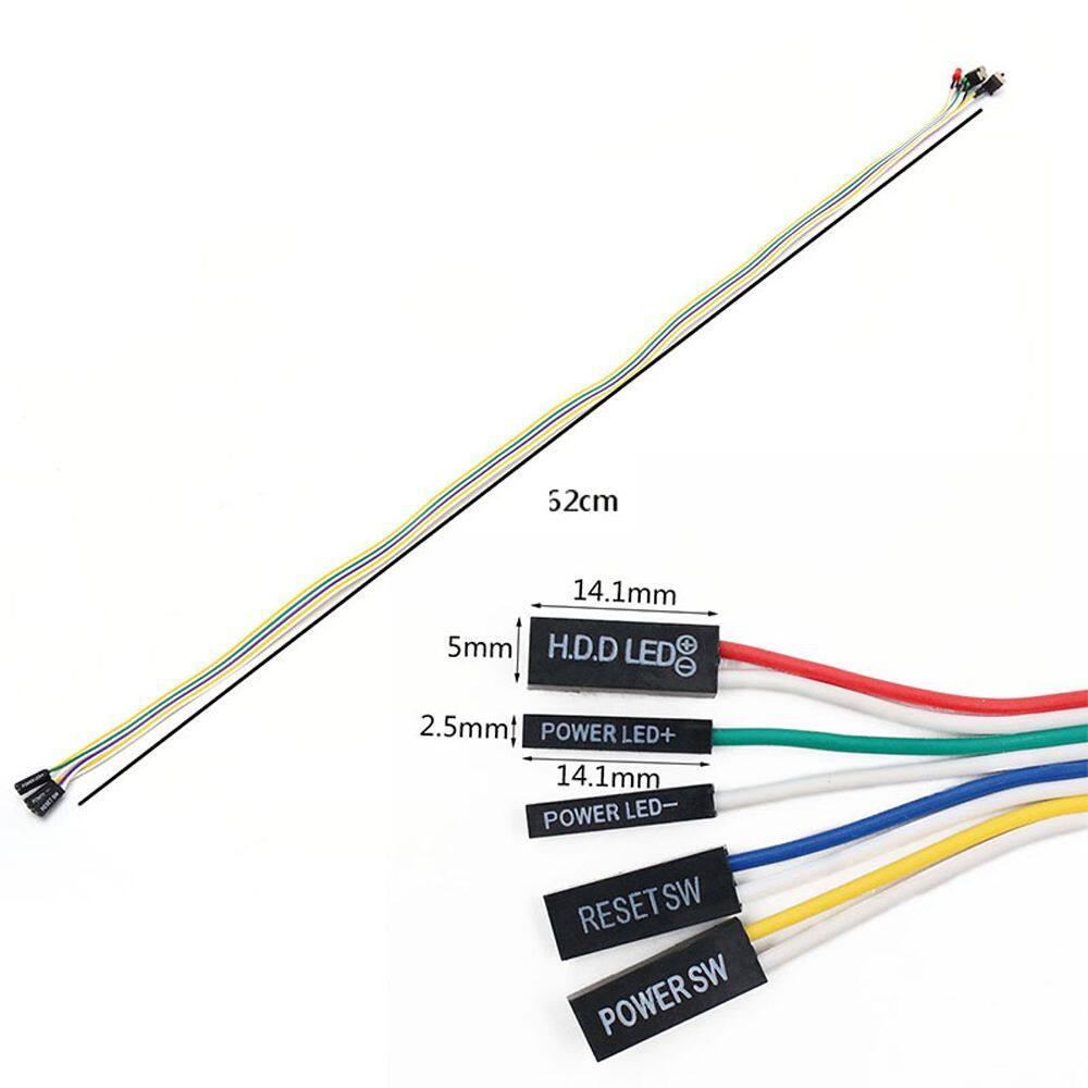 LEIFTNO 1PCS 68CM On/off/reset Original On Off Reset ATX PC Computer ...