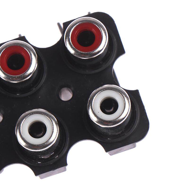 Excellent 5Pcs 6 holes RCA Female Stereo audio Jack AV Audio input ...