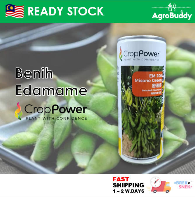 CropPower Edamame seeds / Biji Benih Edamame Jepun EM200 / 日本毛豆种子 | Lazada