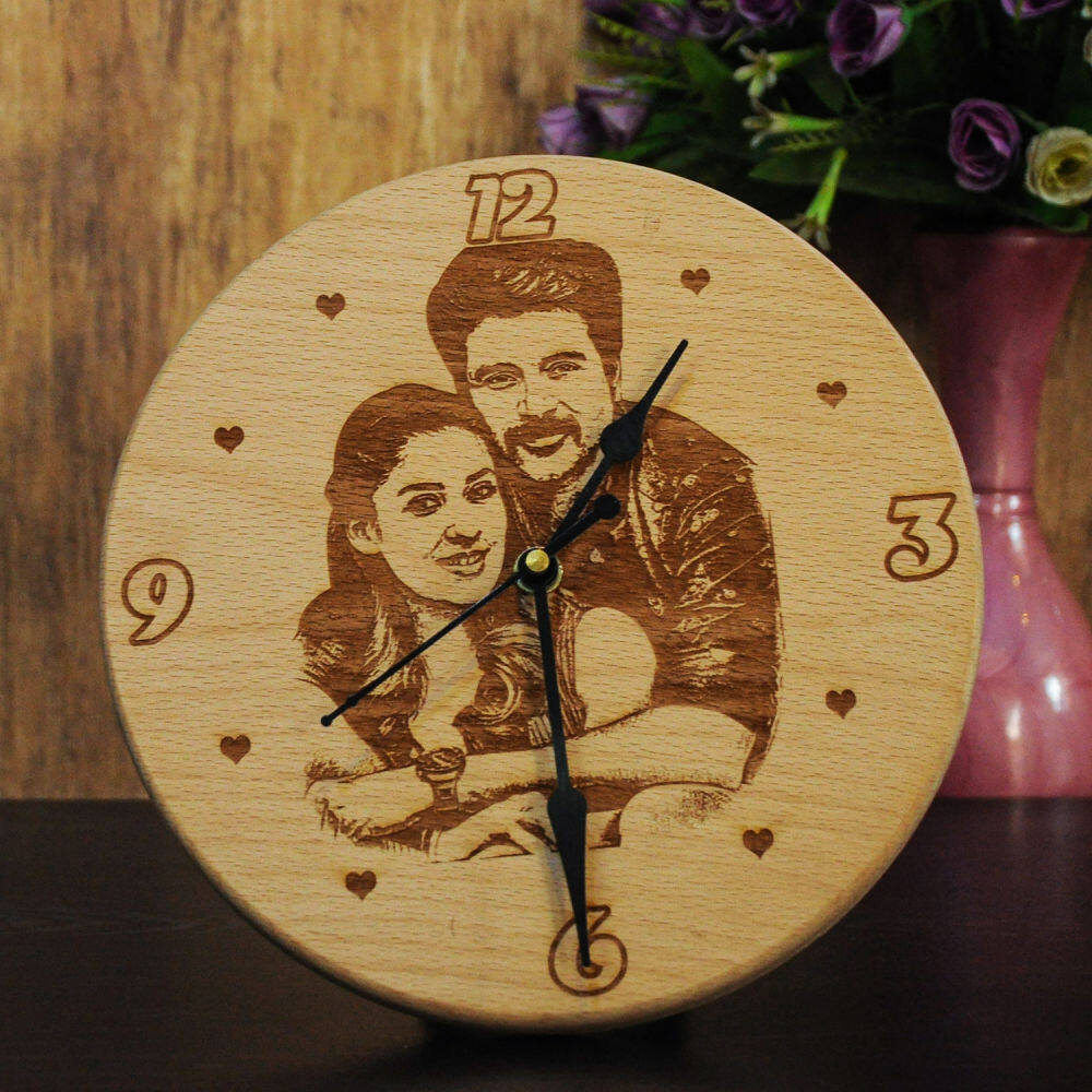 Custom Laser Engrave Clock | Lazada