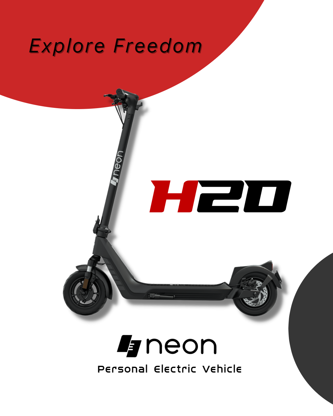 NEON H20 Electric Scooter (35kmh, 500W, 45Km Range, Triple Brakes ...