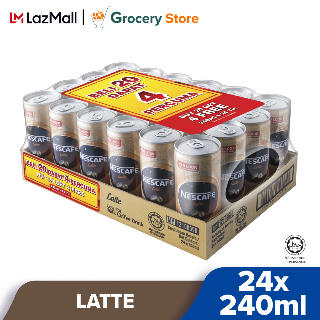 [CARTON] NESCAFE Latte Can 24x240ml PR20+4 | Lazada