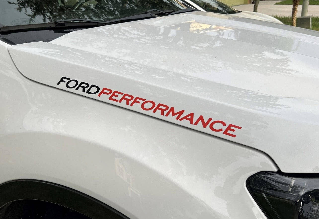 FORD RAPTOR SVT F-150 HOOD COWL DECALS WITH FORD PERFORMANCE VINYL ...