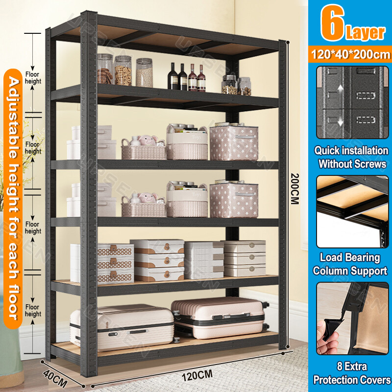 3-5 Tier Metal Boltless Rack Home kitchen Store Storage Rack Warehouse ...