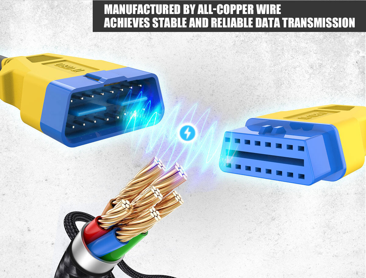 AUTOOL เสริมไนลอน OBD สาย 36 ซม. + 20 ซม. รวมกัน - AUTOOL Official ...