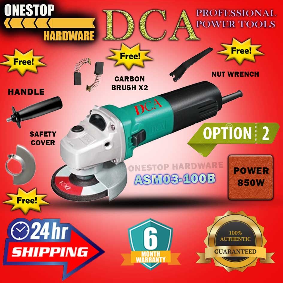 DCA Angle Grinder 4" ASM03-100A 710W Mesin Pencanai | Lazada