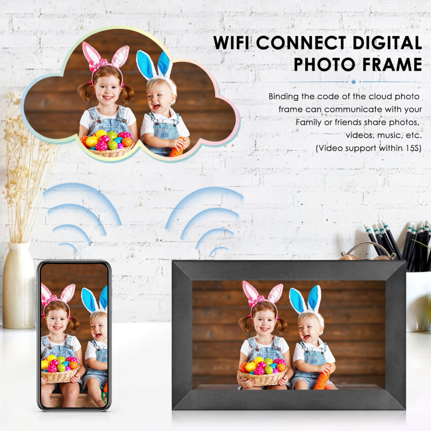 10.1 Inch WiFi Digital Picture Frame Cloud Digital photo frame with ...