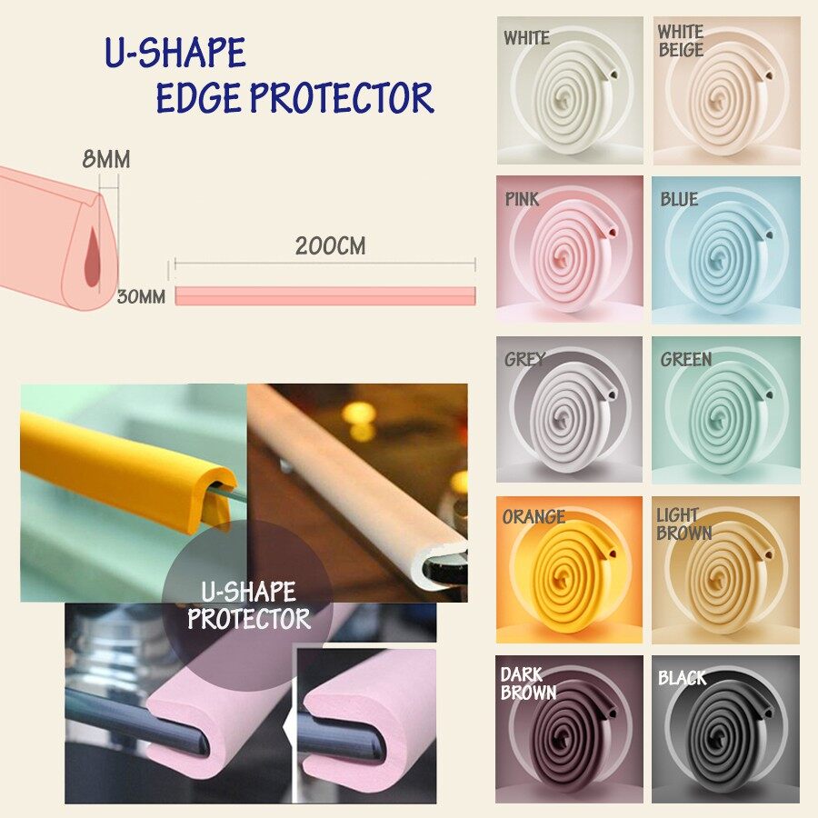 Baby Edge Protector Soft Rubber Hurt Prevention Edge Corner Guards Baby ...