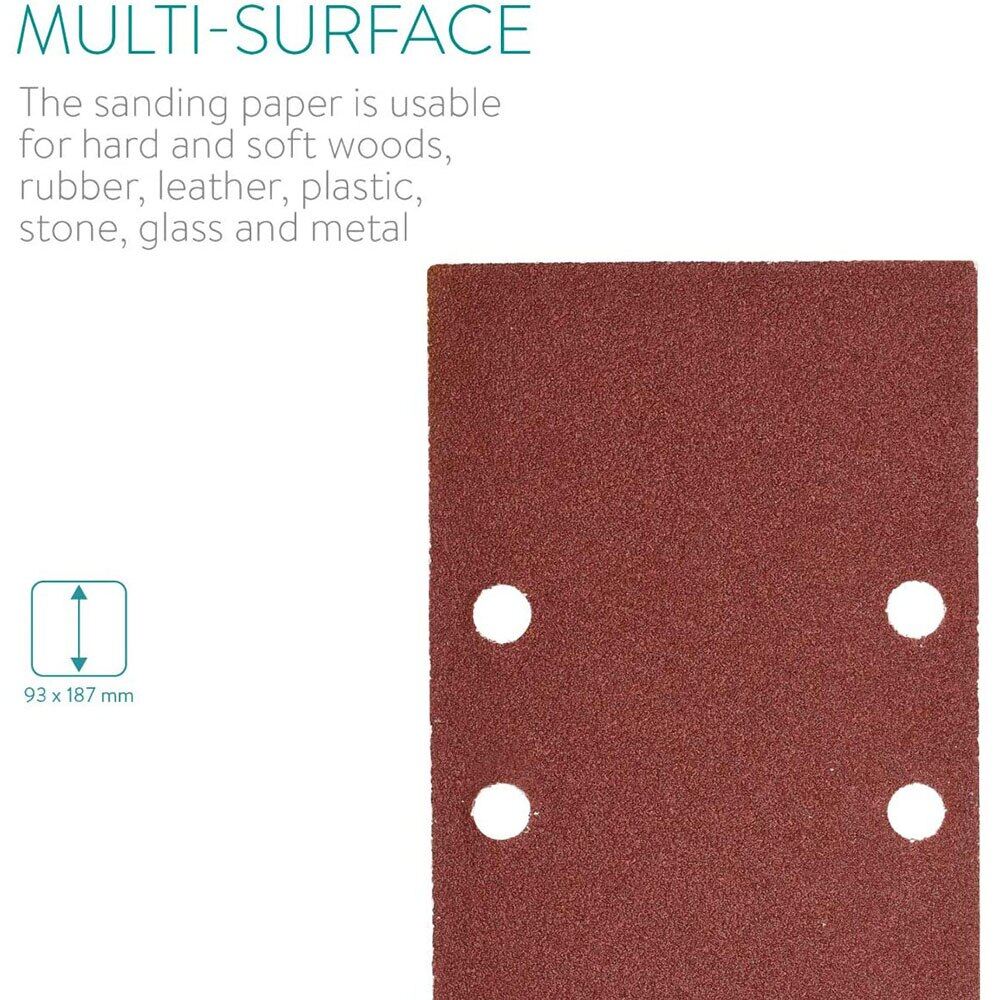 10PCS 93x185mm Square Sandpaper Grit Flocking Sand Paper Special Shaped ...