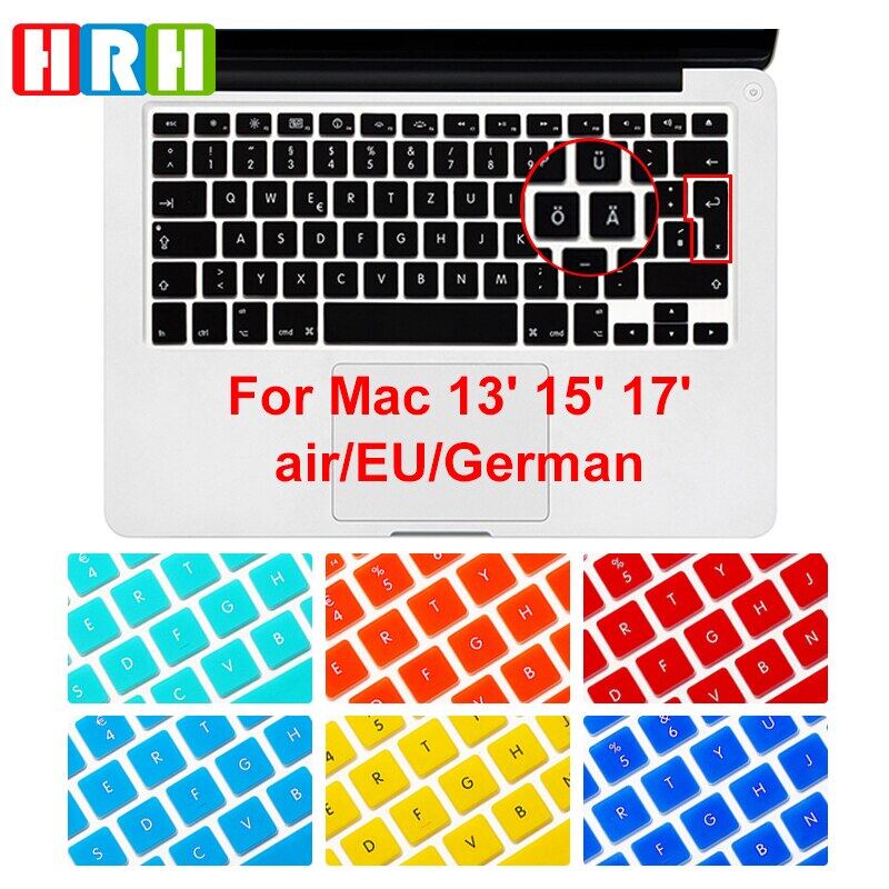HRH Waterproof German Language EU/UK Silicone Keyboard Cover Protector ...