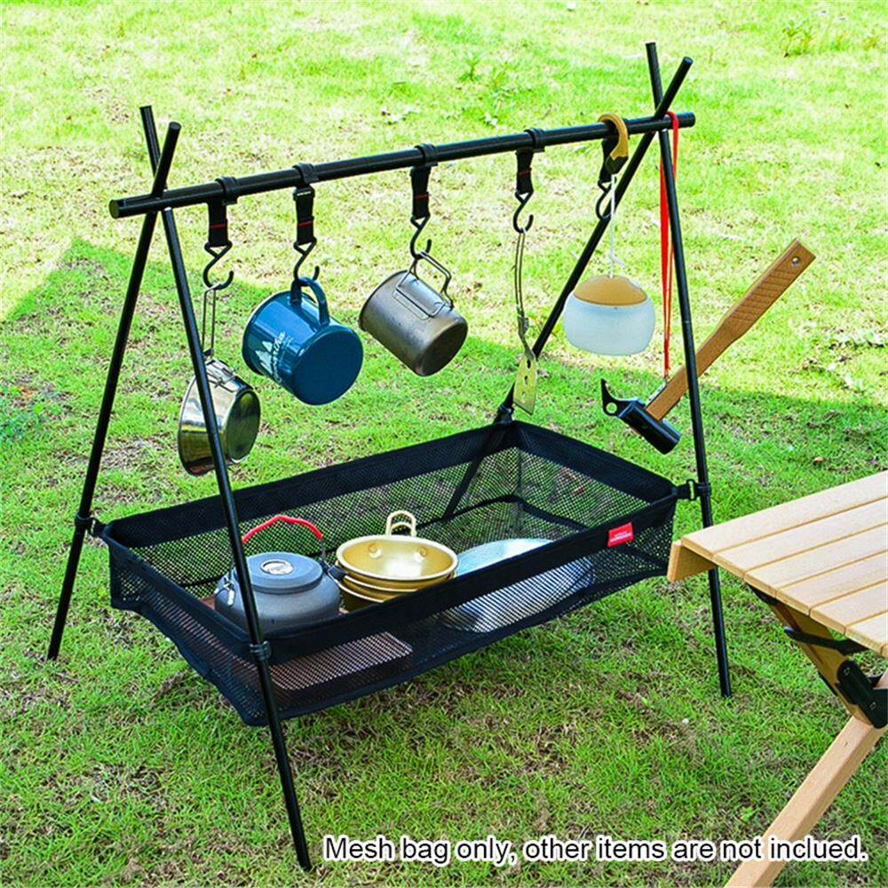 Picnic Under Table Storage Bag Desk Storage Box Tripod Mesh Basket ...