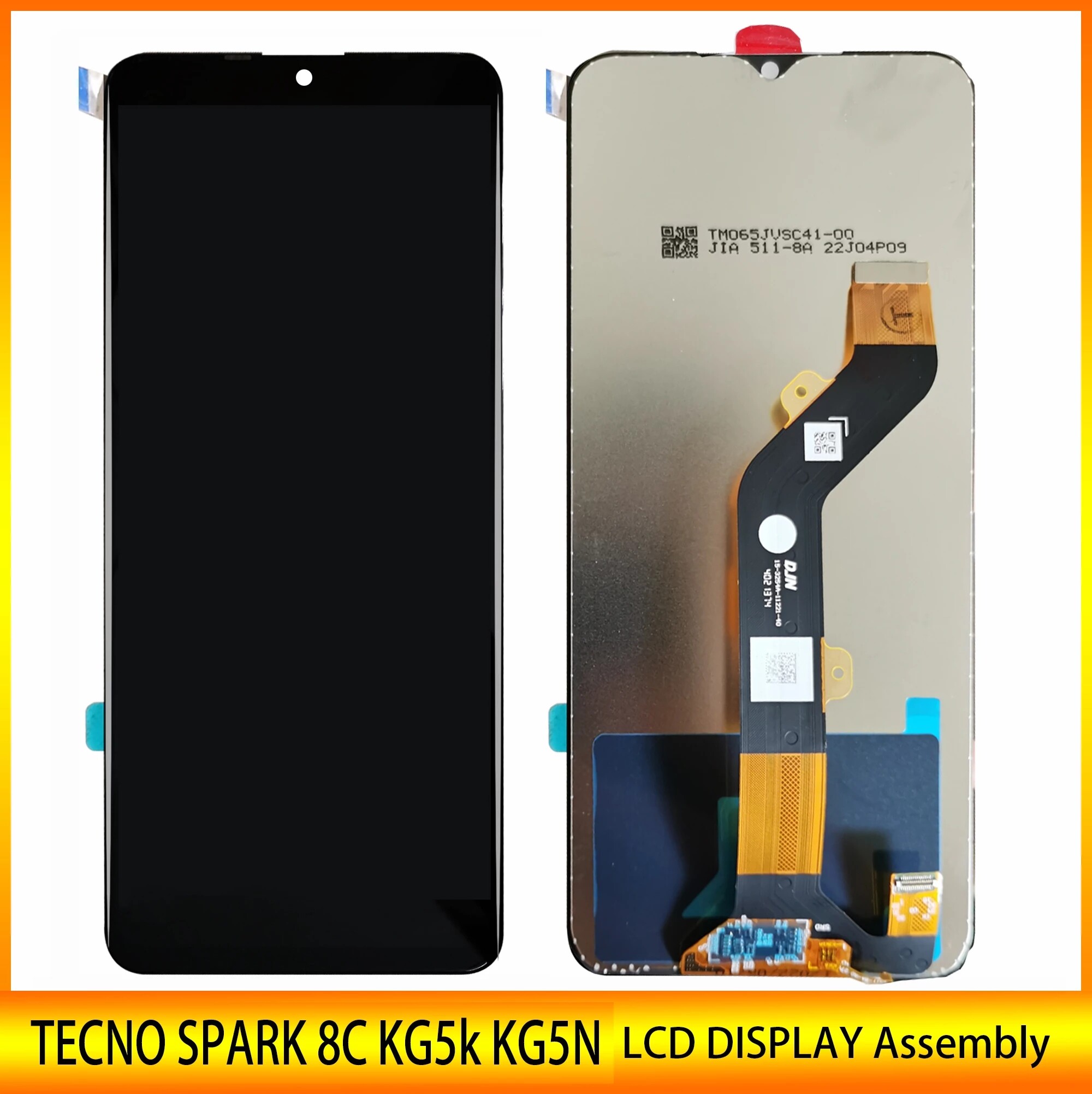 AAA +++ คุณภาพสูงสำหรับ Tecno Spark 8C KG5K KG5J จอแสดงผล LCD Touch Digitizer ไม่มี Dead Pixel ...