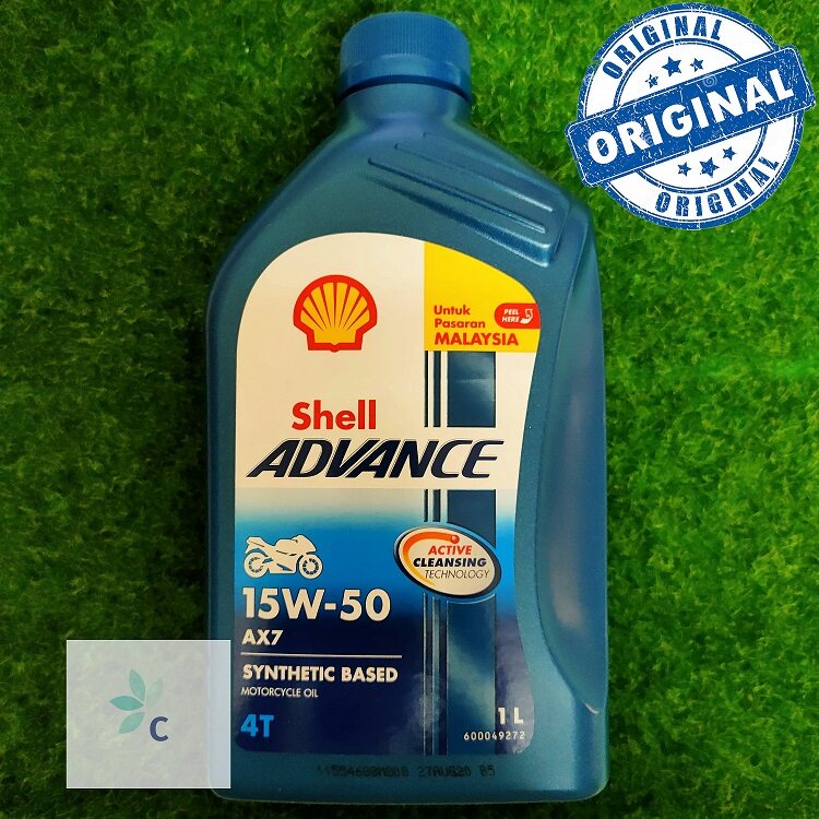 SHELL AX7 4T 15W-50 NEW 15W50 15W 50 4T SHELL 100% GENIUNE ORIGINAL ...