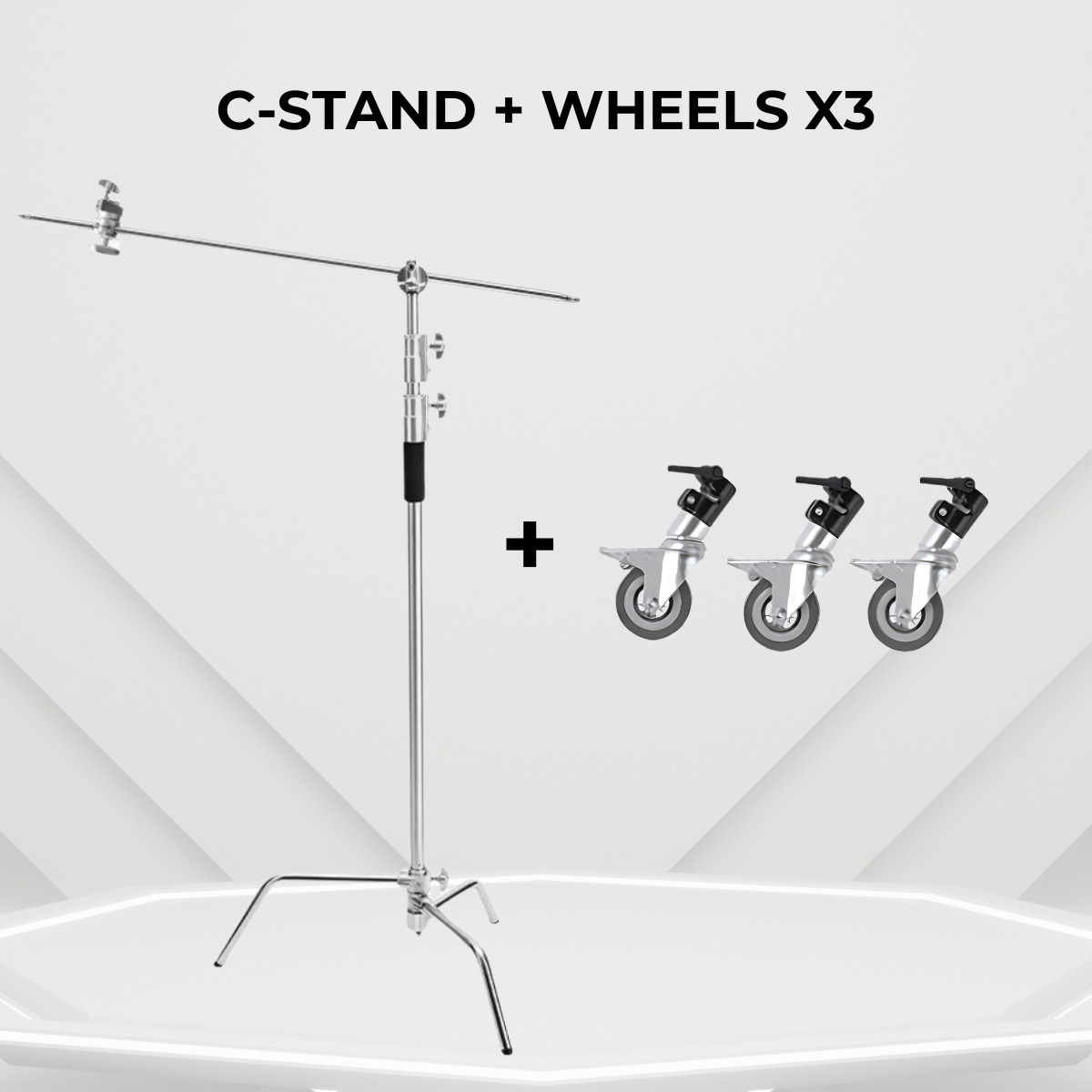 GS G-30 PREMIUM SERIES PROFESSIONAL STAINLESS STEEL HEAVY DUTY C-STAND ...