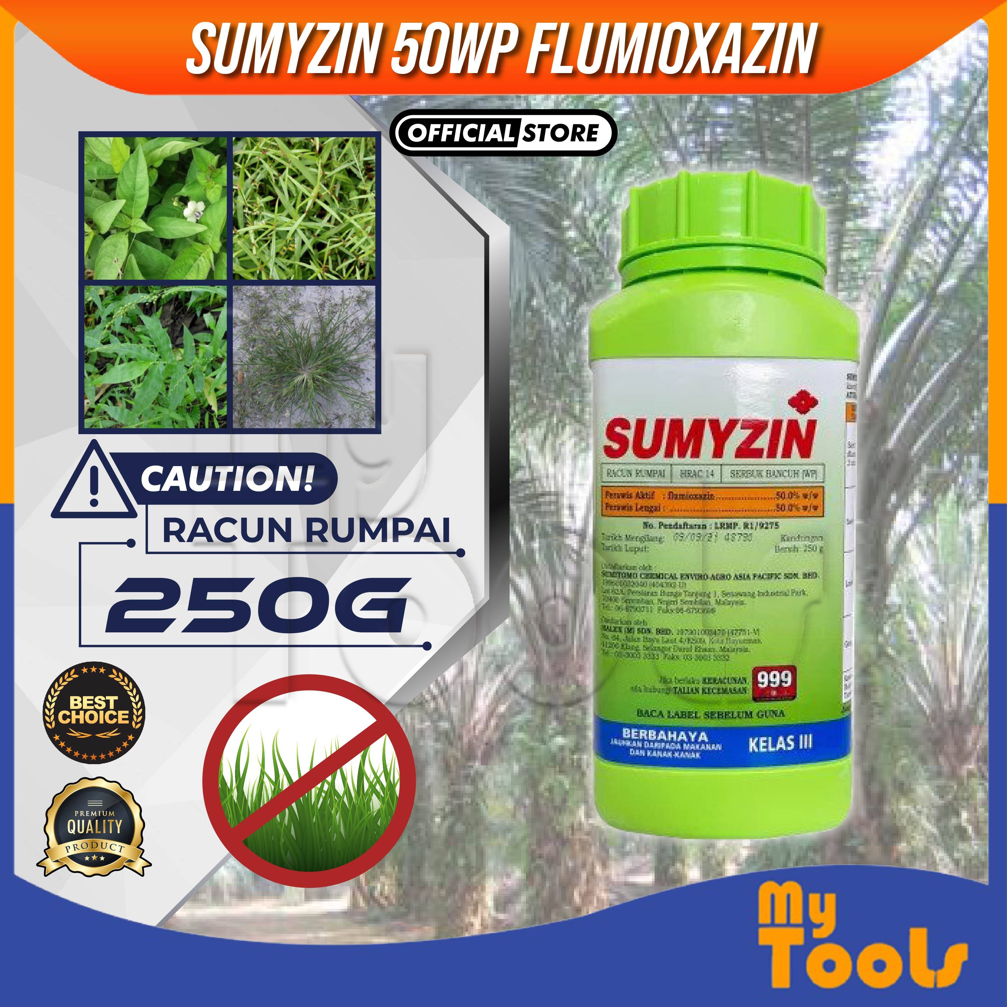 Mytools 250G Sumyzin 50WP Flumioxazin 50% Racun Sambau Herbicide Rumput ...