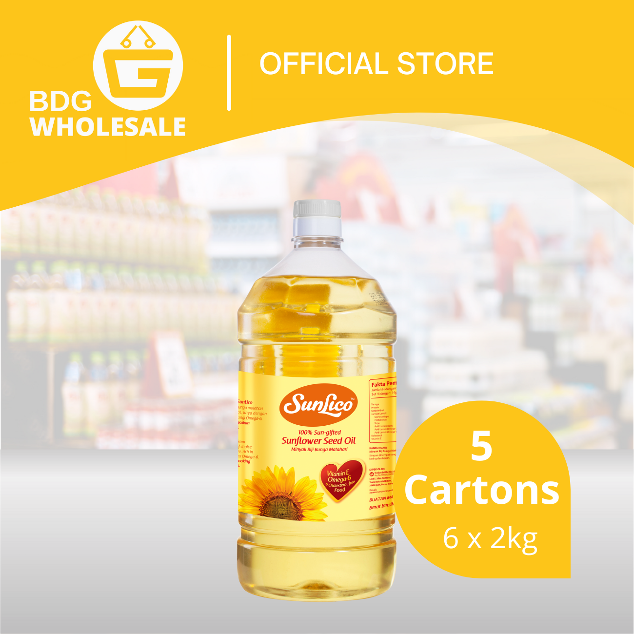 SunLico Pure Sunflower Seed Oil 6 x 2 Kg | Lazada