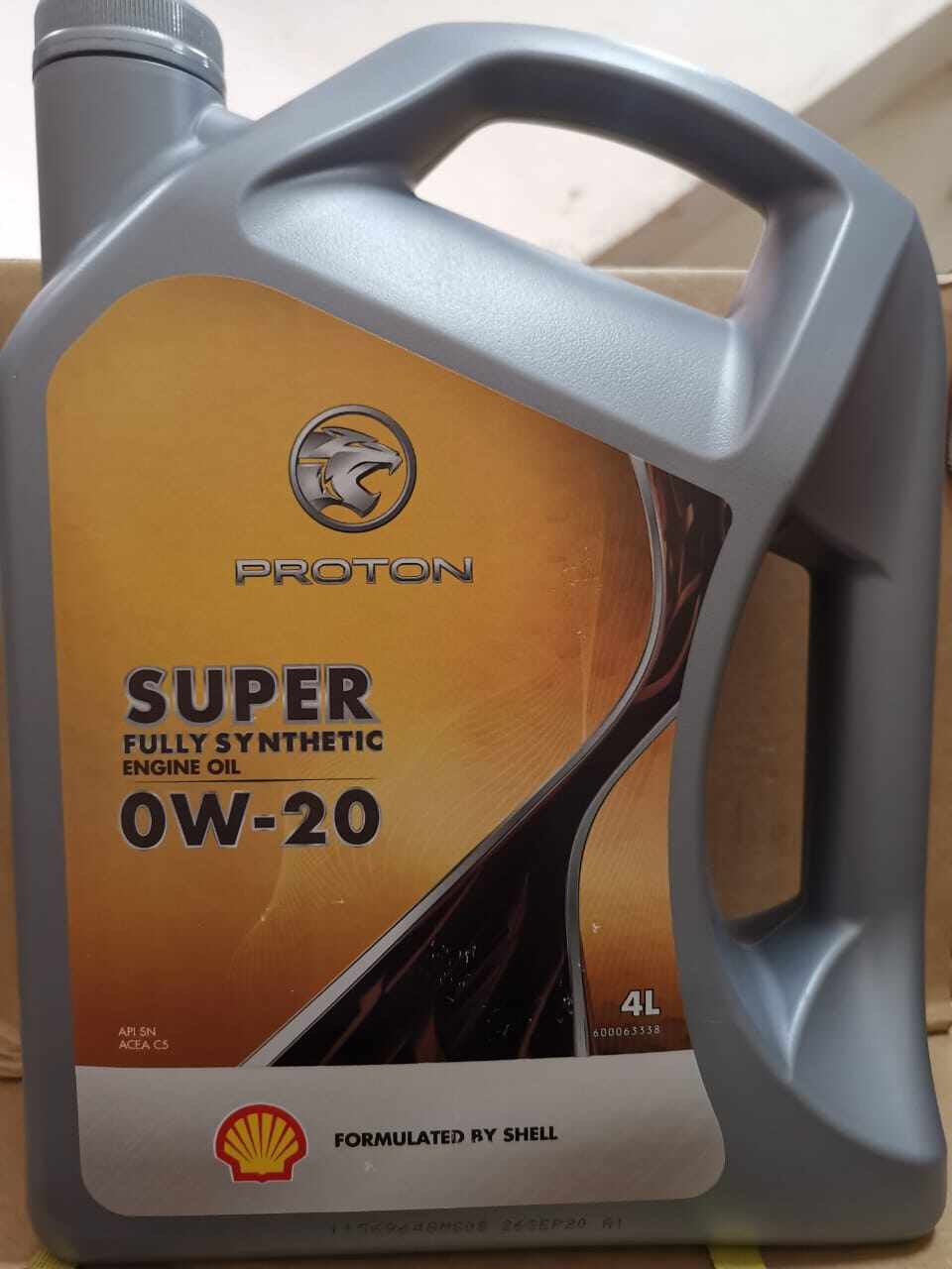 Proton Shell 0w20 Super Fully Synthetic Engine Oil 4L (ORIGINAL) | Lazada