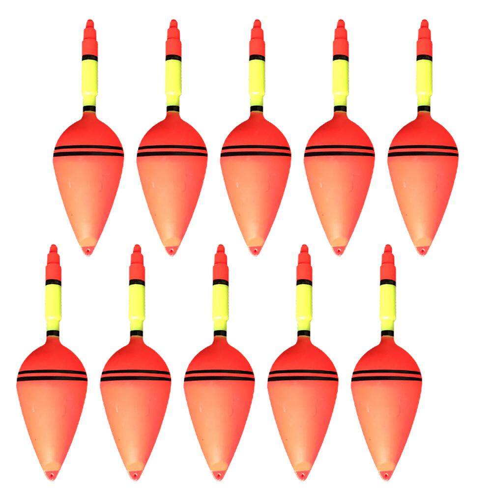 Guyouzi®10 ชิ้นมะกอกรูปร่างปลาลอยลอยทุ่นตกปลารอกเครื่องมืออุปกรณ์เกียร์ ...