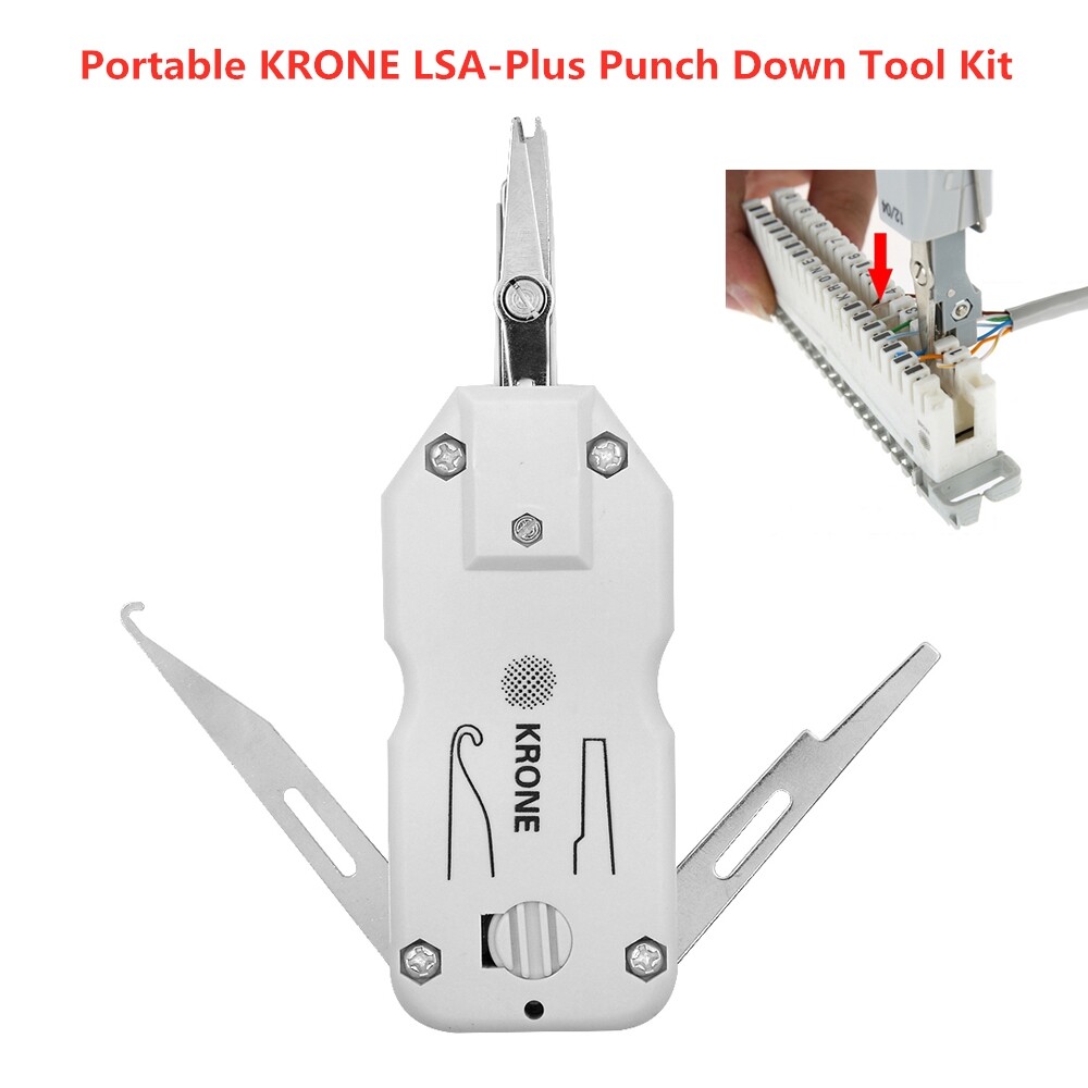 Krone Lsa-Plus โทรคมนาคมโทรศัพท์ลวดเครื่องทดสอบสายเคเบิล RJ11 RJ45เจาะ ...