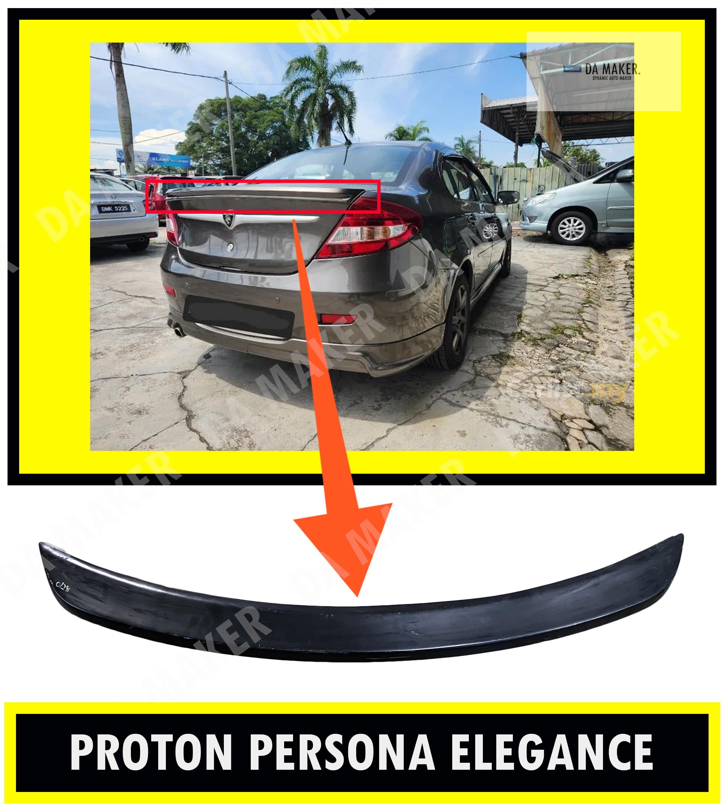 PROTON PERSONA ELEGANCE REAR SPOILER EL SPOILER PERSONA ELEGANCE AND ...