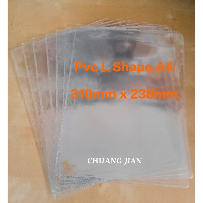(A4) Clear Folder A4 Pvc Document Clear Holder L / U Shape 0.18mm thickness / L Shape Holder L ...